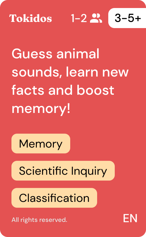 Discover Animal Sounds - Interactive Memory game - Tokidos