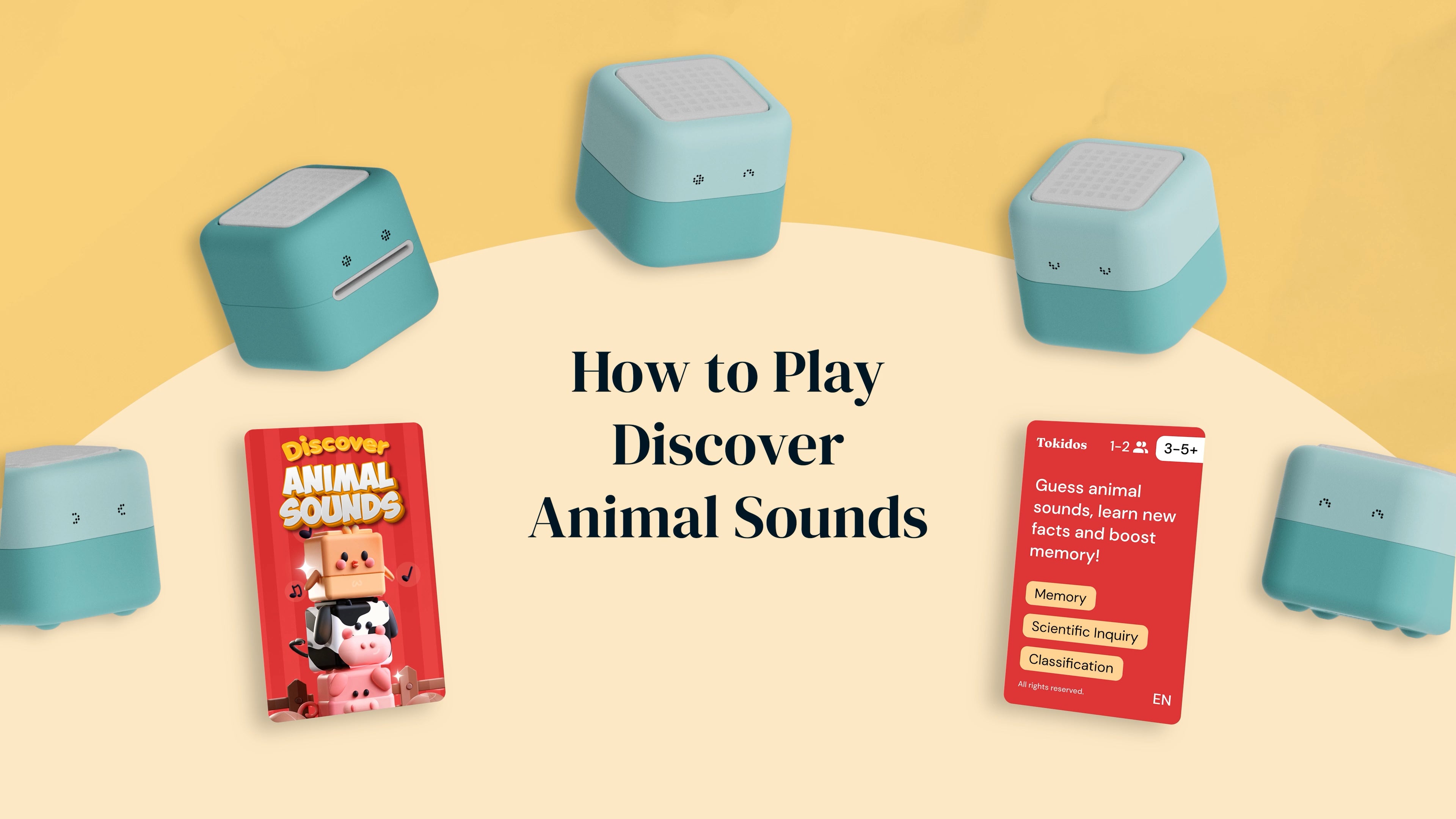 Discover Animal Sounds - Interactive Memory game - Tokidos